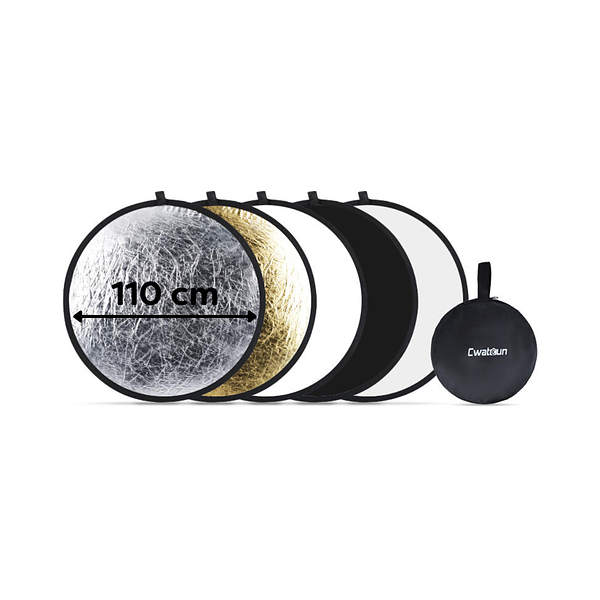 Flex Reflector Luz 110cm Flash 5 En 1 Para Fotografia